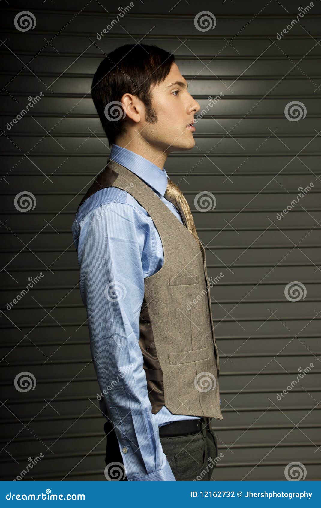 Profile of Young Professional Stock Photo - Image of vest, young: 12162732