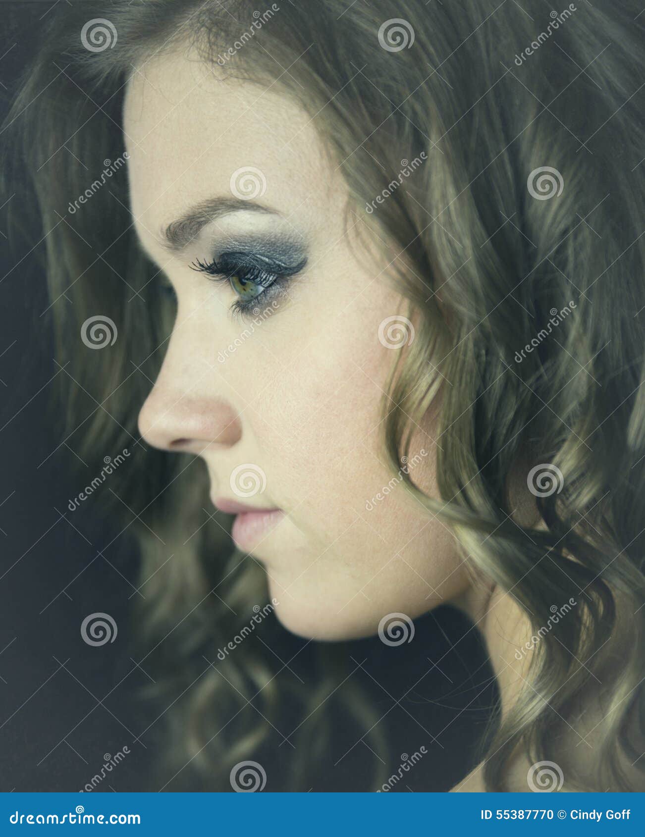 Profile of young woman stock photo. Image of close, beautiful - 55387770