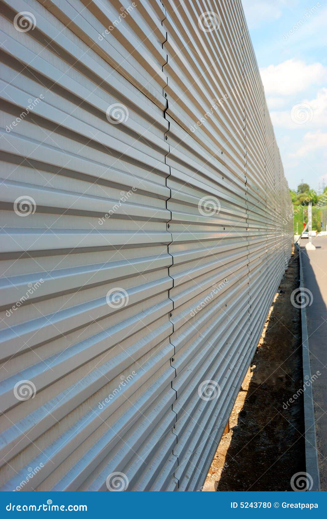 Profiled metallic fence stock photo. Image of bolt, built - 5243780