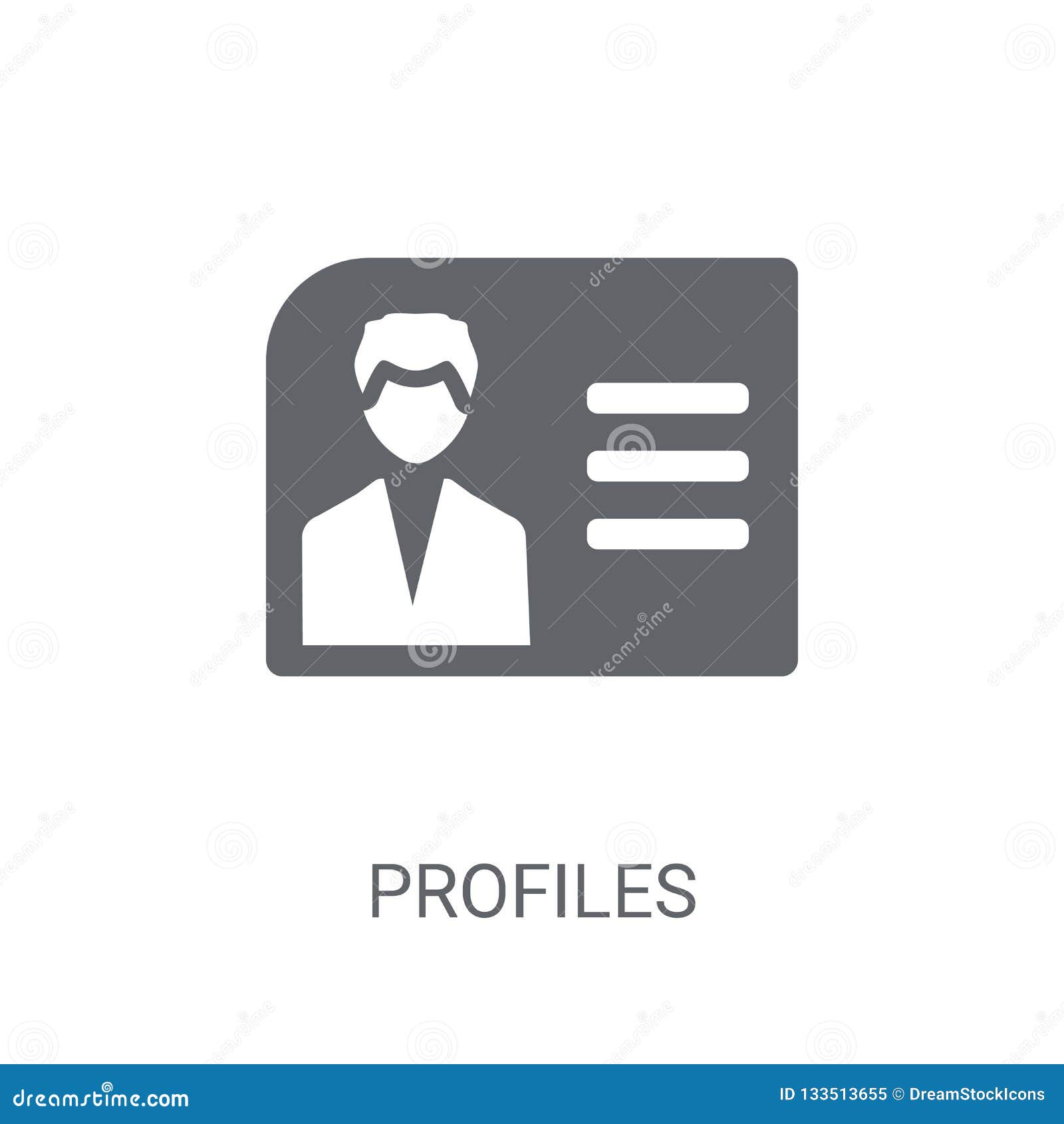 Profiles Icon. Trendy Profiles Logo Concept on White Background Stock ...
