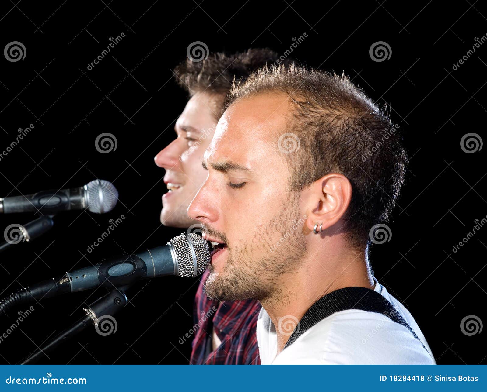 Profiles of singers stock photo. Image of band, boys - 18284418