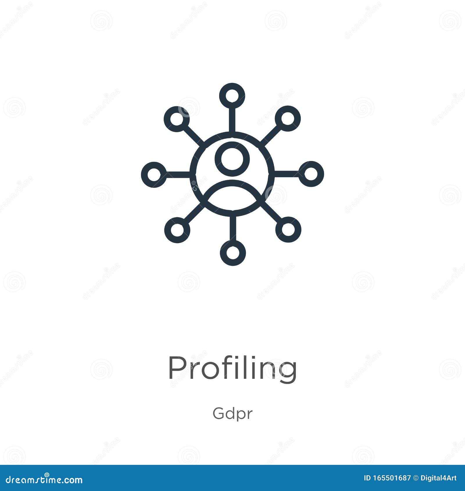 Profiling Icon. Thin Linear Profiling Outline Icon Isolated on White ... Profiling Icon. Thin Linear Profiling Outline Icon Isolated on White ...