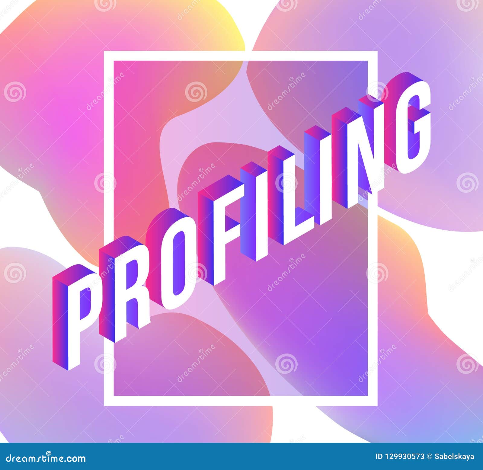 Profiling Isometric Text Design on Abstract Geometric Gradient Shapes ...