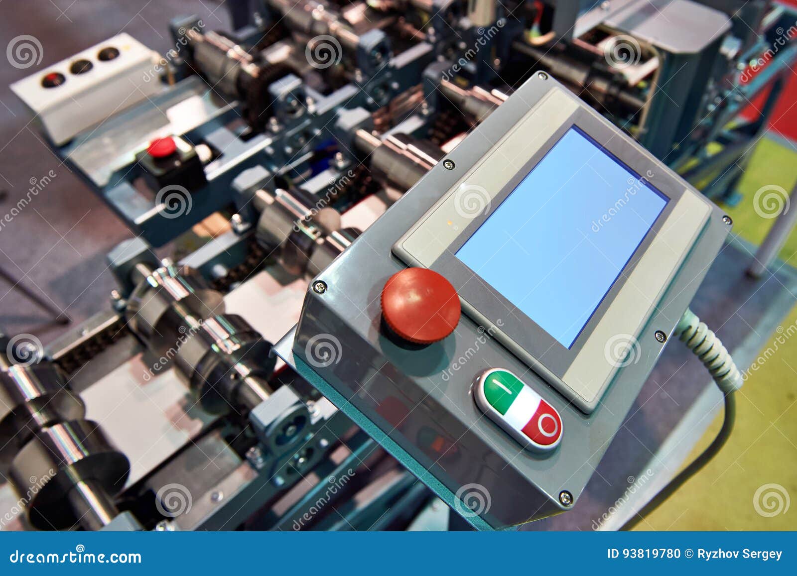 Profiling Machine with Control Panel Stock Photo - Image of freight ...