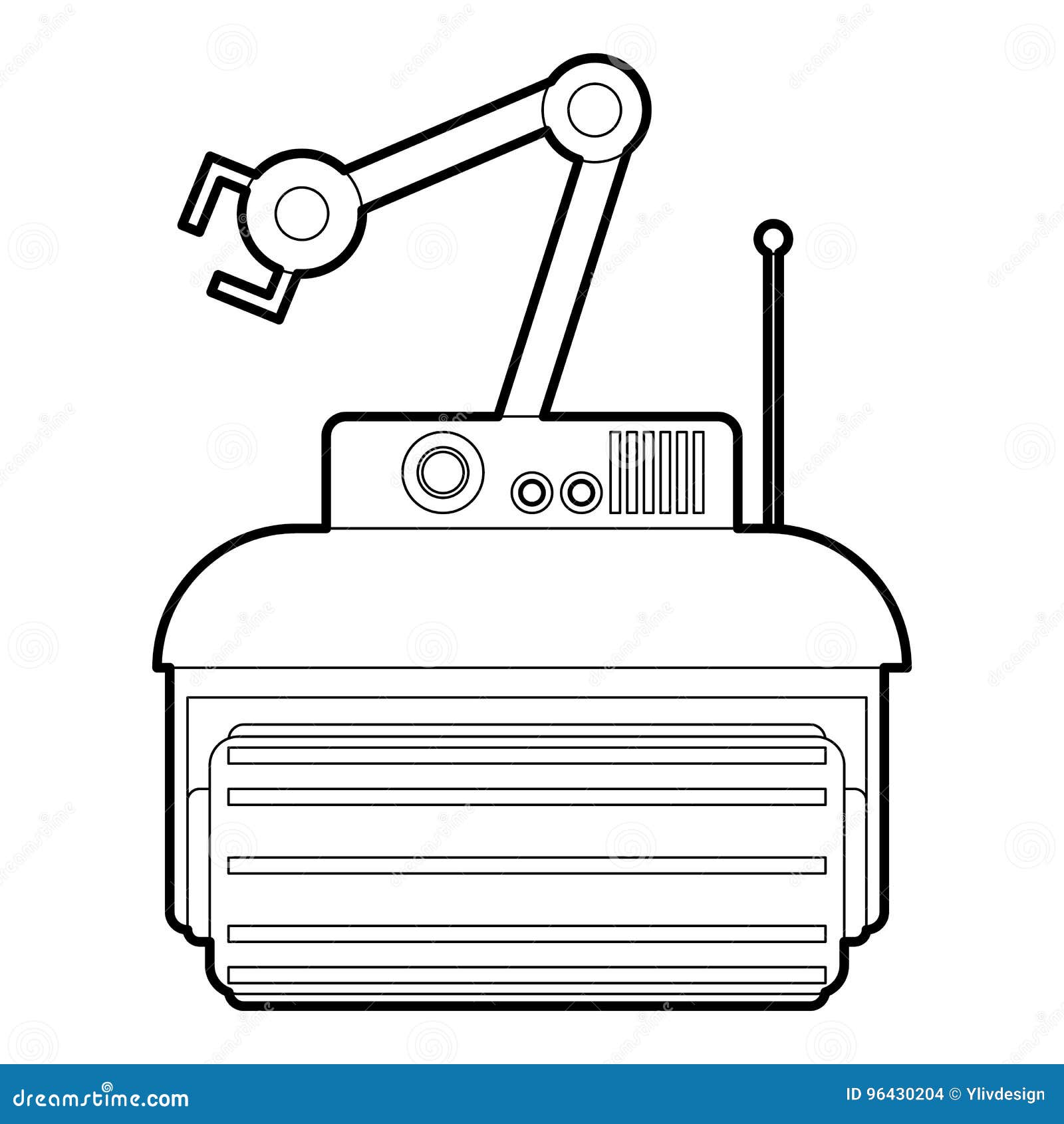 Profilo Dell'icona Della Gru Del Robot Illustrazione Vettoriale ...