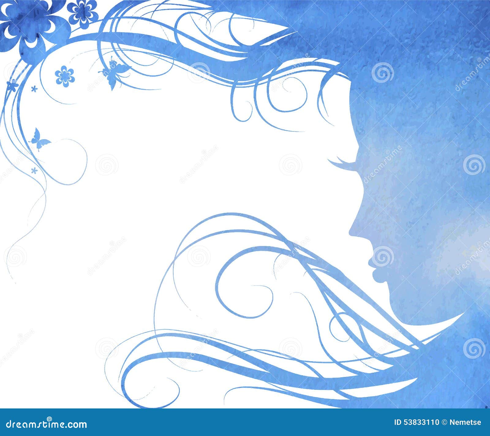 Profilo Stilizzato Della Donna Illustrazioni, Vettoriali E Clipart ...