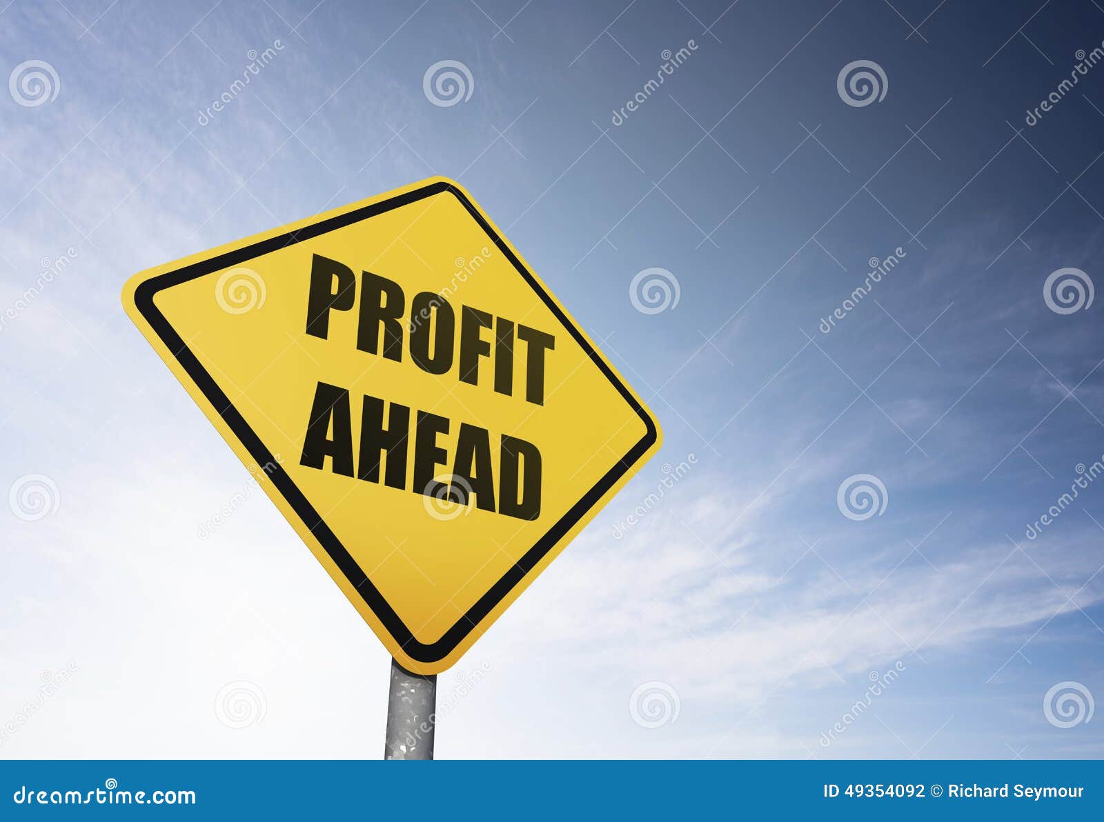 Profit Ahead stock photo. Image of sign, bold, room, gains - 49354092