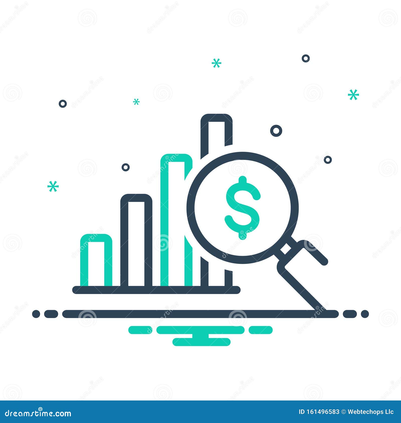 Mix Icon for Profit Analysis, Investor and Data Stock Vector ...