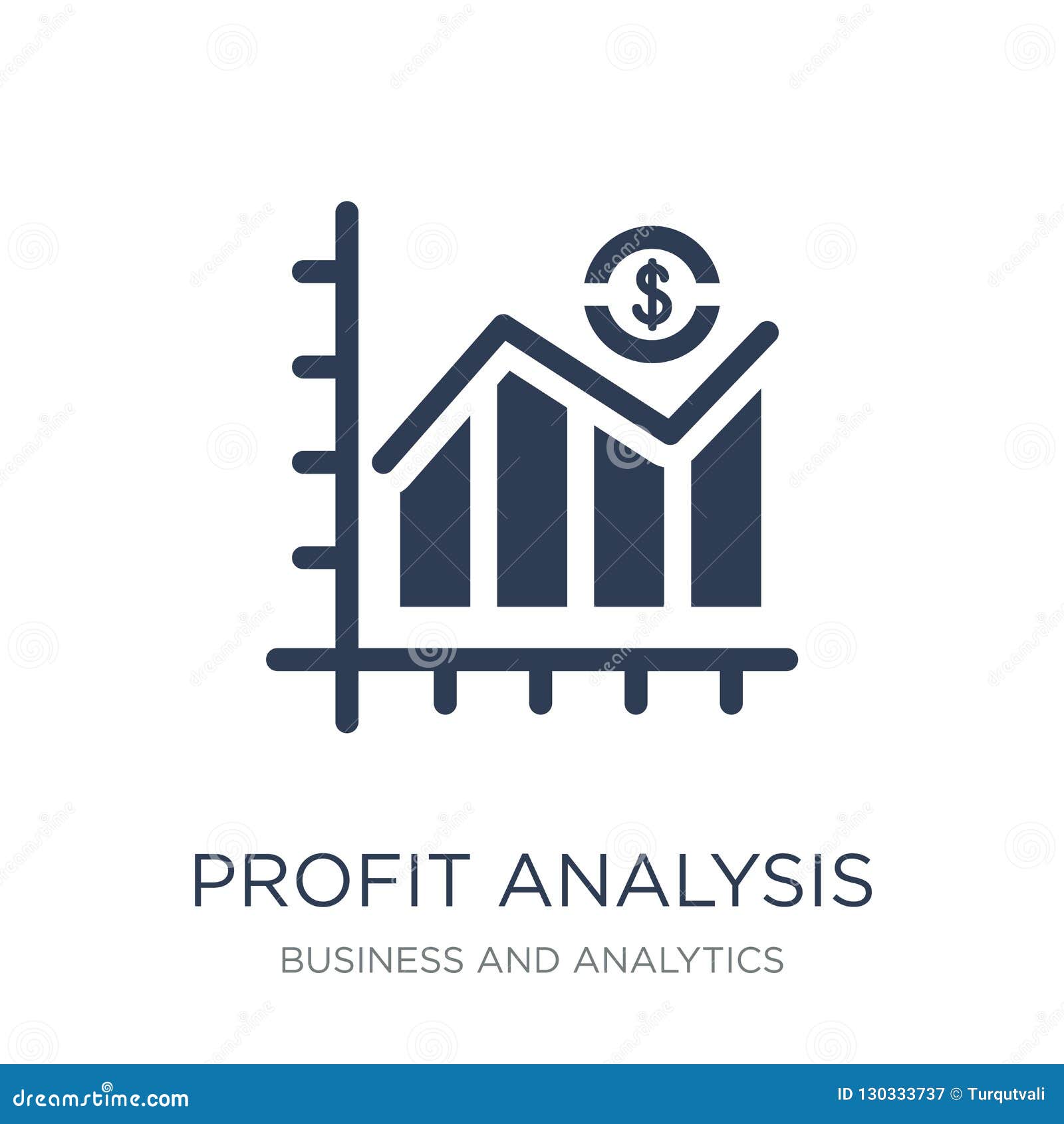 Profit Analysis Icon. Trendy Flat Vector Profit Analysis Icon on Stock ...