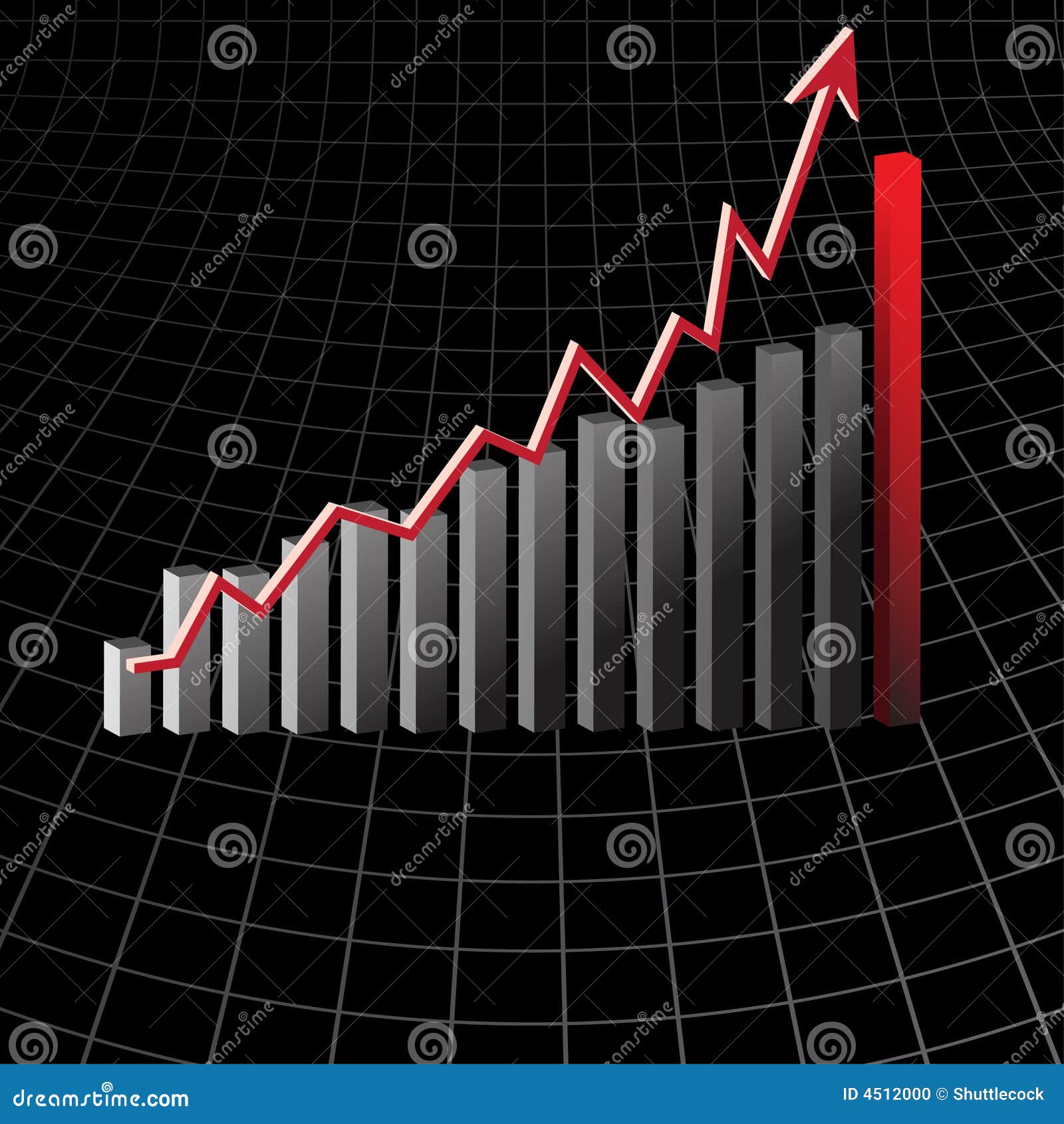 Profit in business graph stock vector. Illustration of economic - 4512000