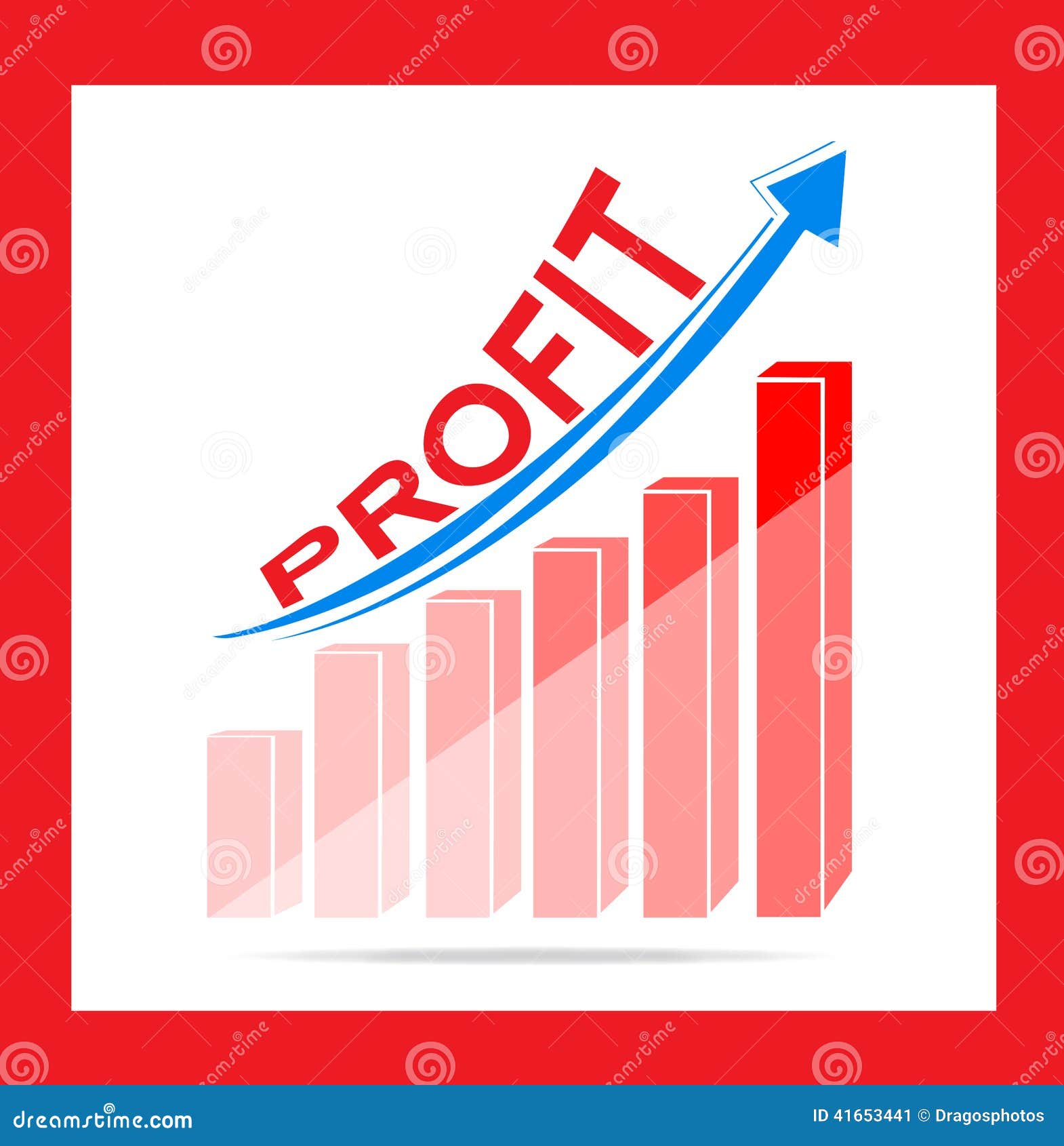 Profit business graph stock illustration. Illustration of profit - 41653441