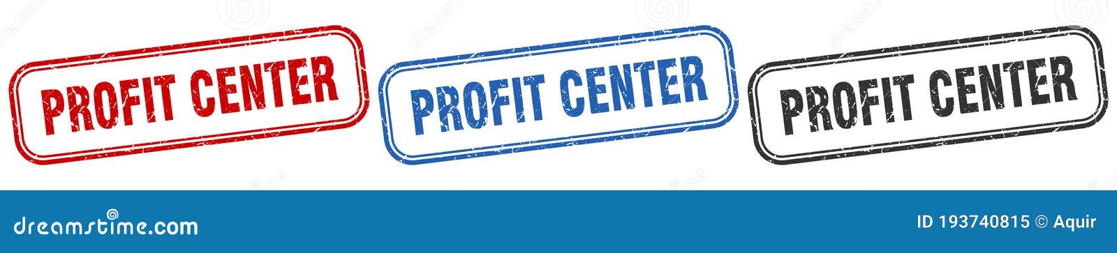 Profit Center Square Isolated Sign Set. Profit Center Stamp Stock ...