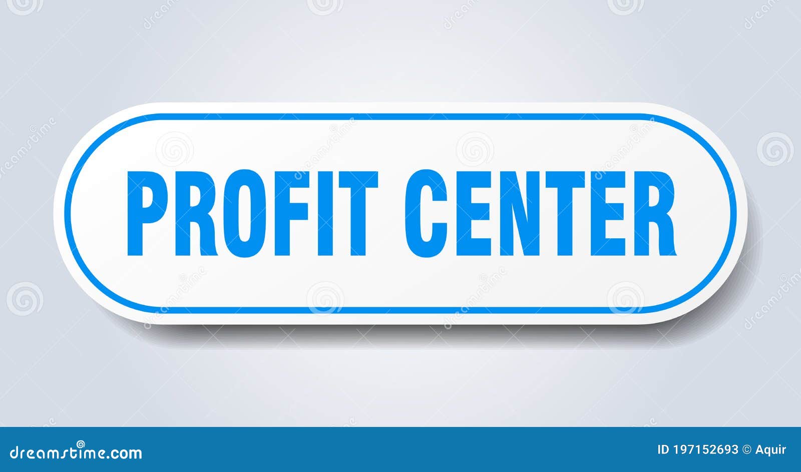 Profit center sticker. stock vector. Illustration of blue - 197152693