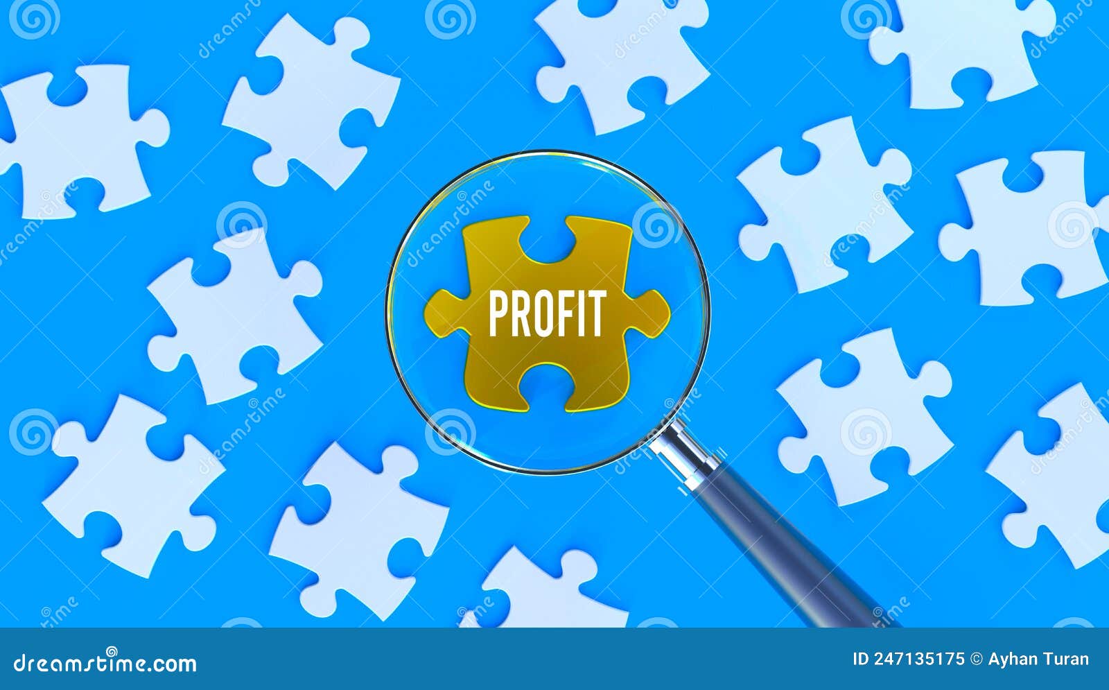Profit Concept and 3d Render. Stock Illustration - Illustration of ...