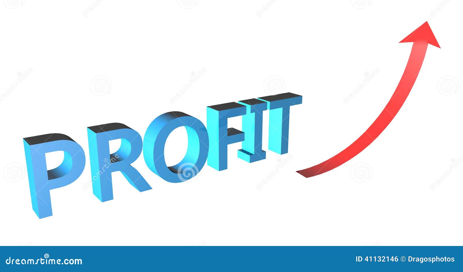 Profit concept 3D text stock illustration. Illustration of text - 41132146