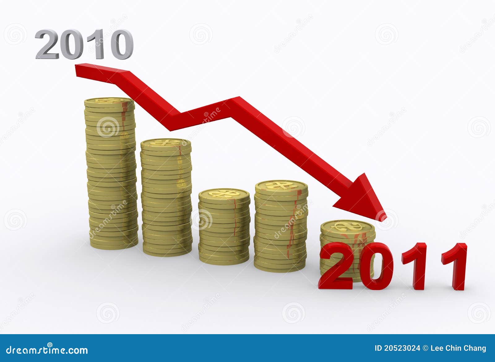 Profit Decline 2011 stock illustration. Illustration of money - 20523024