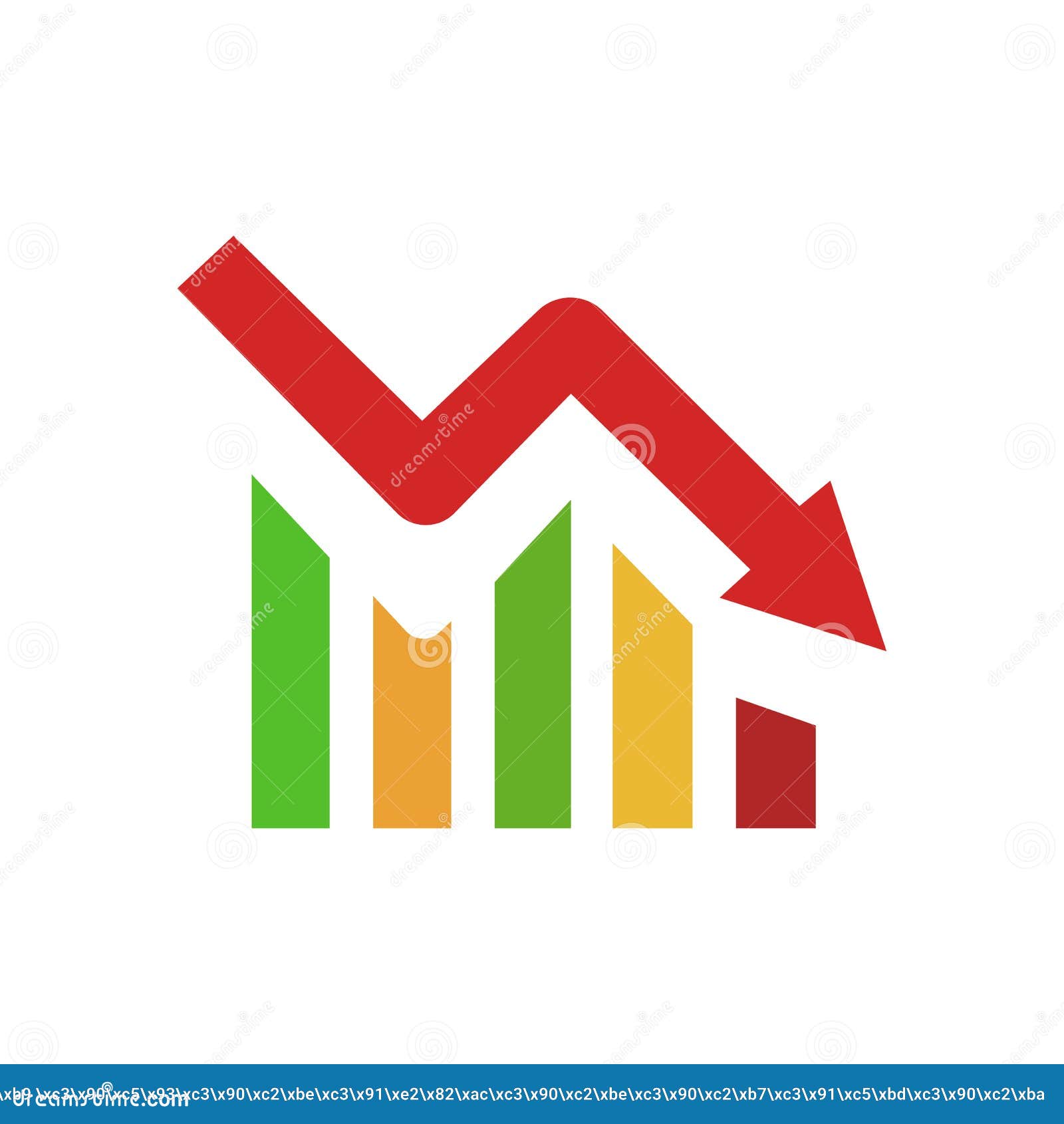 Profit Decline Icon, Loss Arrow, Vector Illustration Stock Vector ...