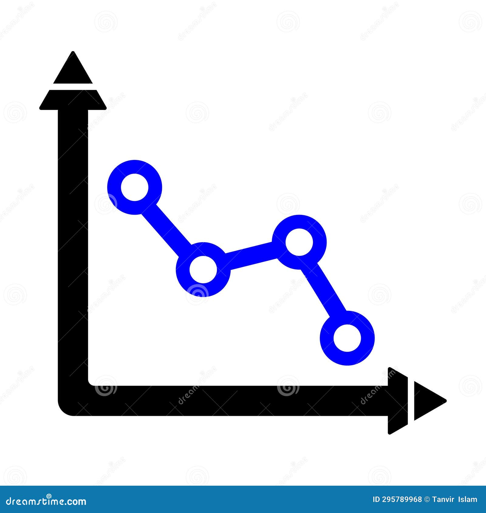 Profit Decrease Icon stock illustration. Illustration of chart - 295789968