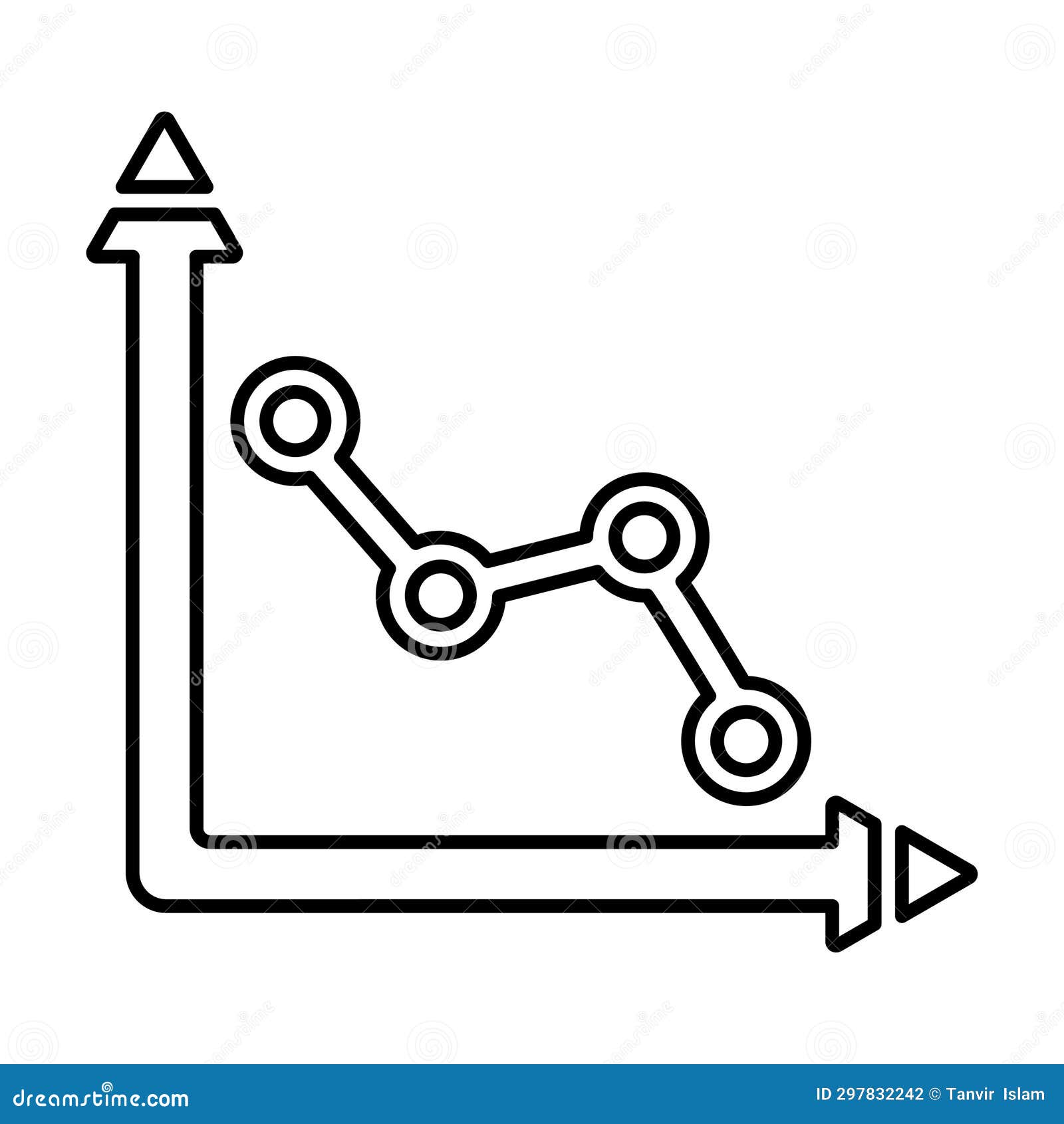 Profit Decrease Icon in Outline Style Stock Vector - Illustration of ...