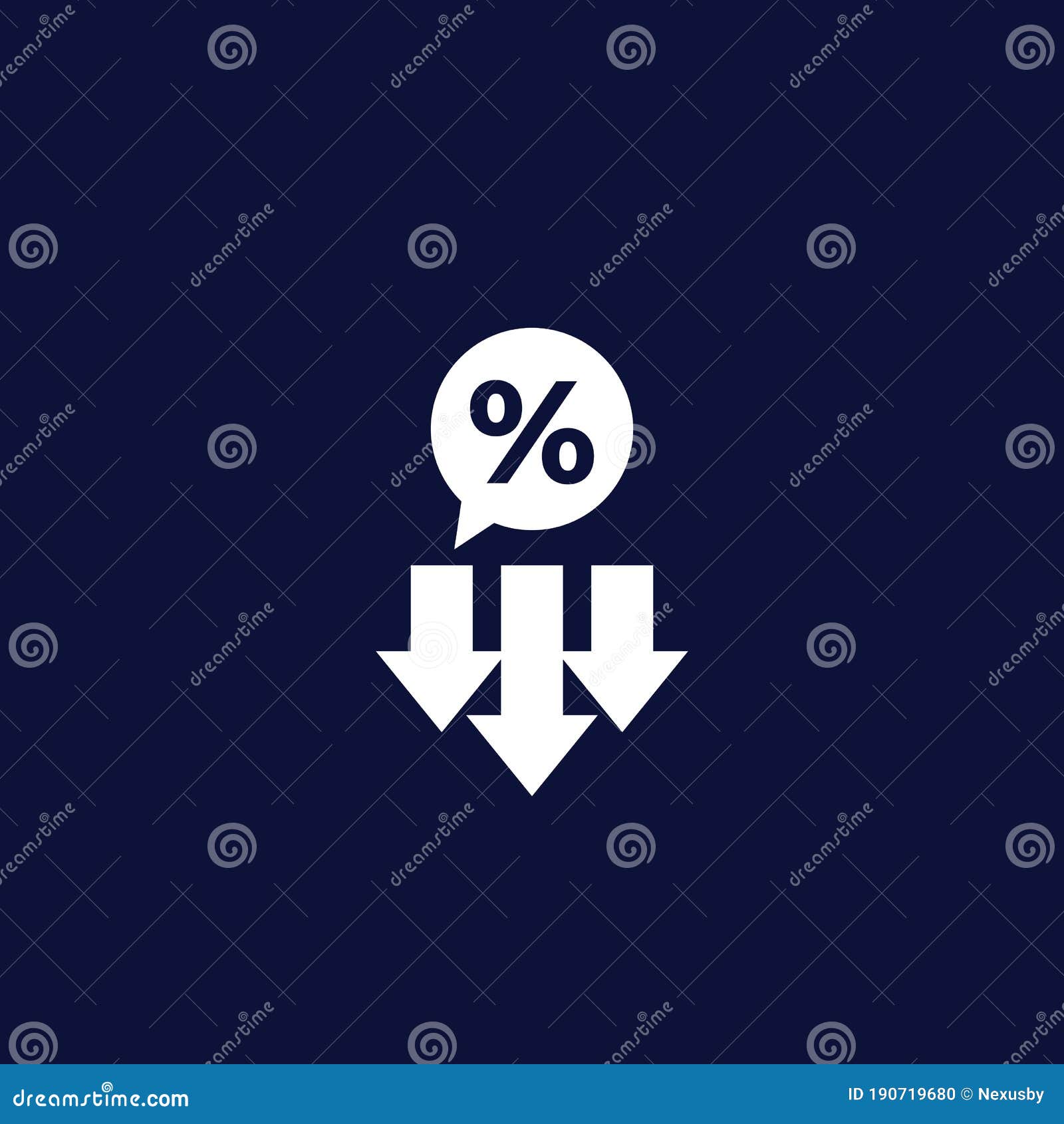 Profit Decrease, Reduction Vector Icon Stock Vector - Illustration of ...