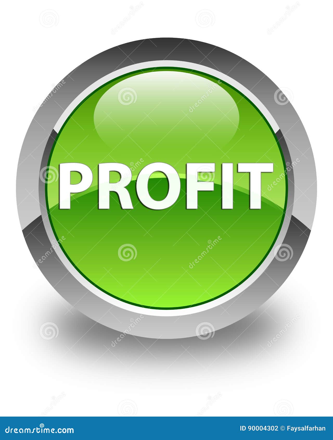 Profit Glossy Green Round Button Stock Illustration - Illustration of ...