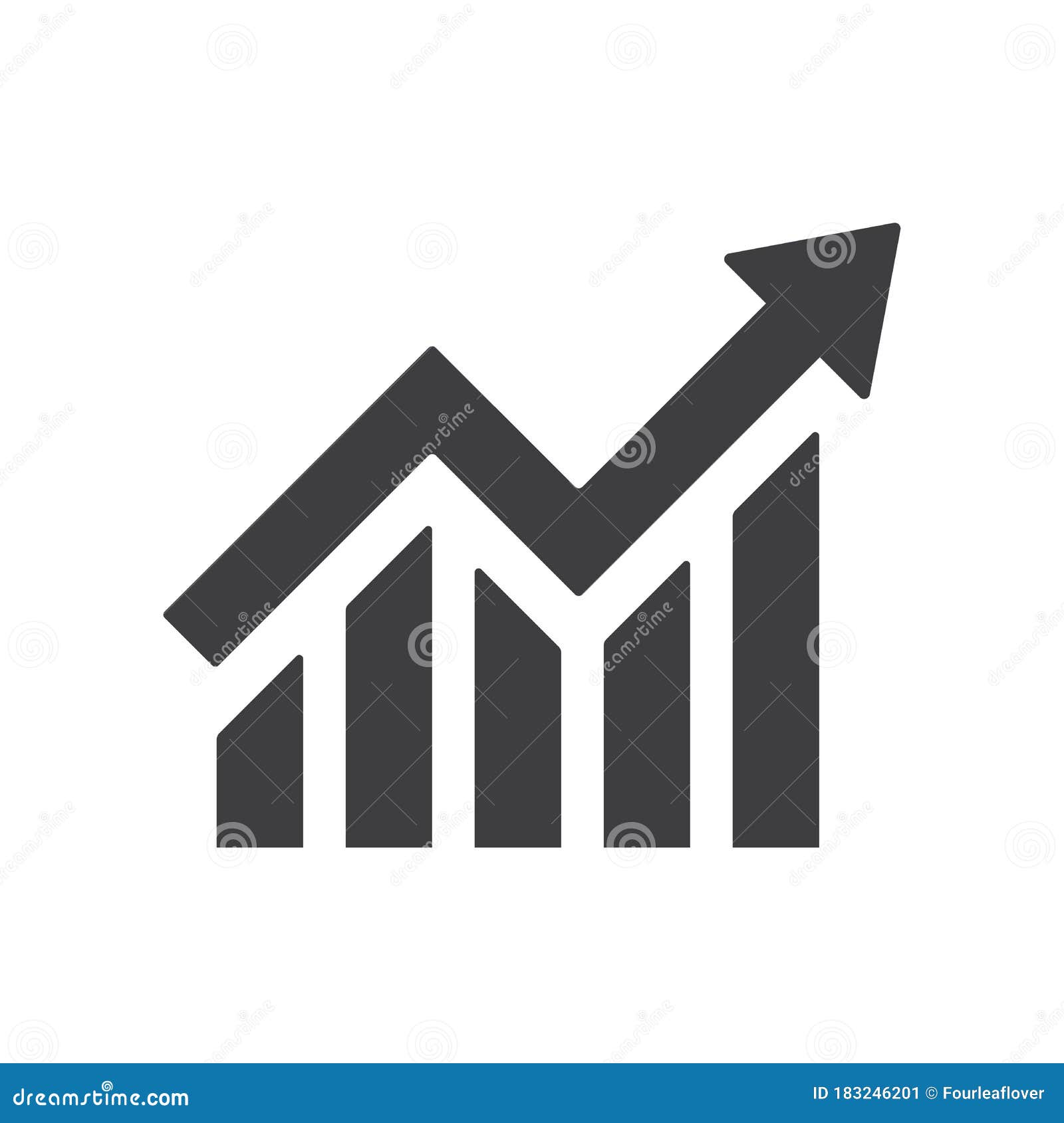 Profit Growing Icon. Isolated Vector Icon Stock Vector - Illustration ...