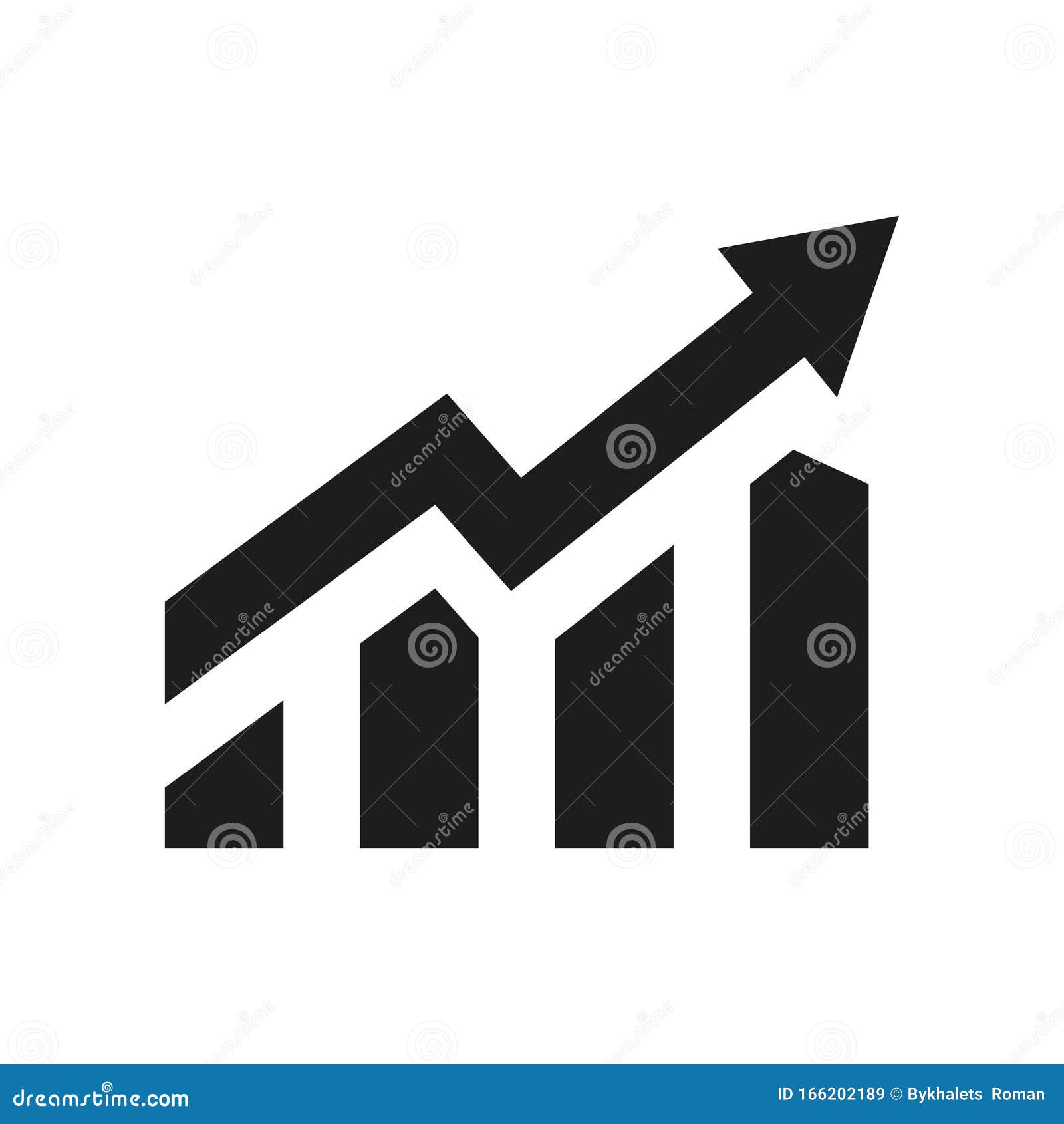 Profit Growing Icon. Isolated Vector Icon. Progress Bar. Growing Graph ...