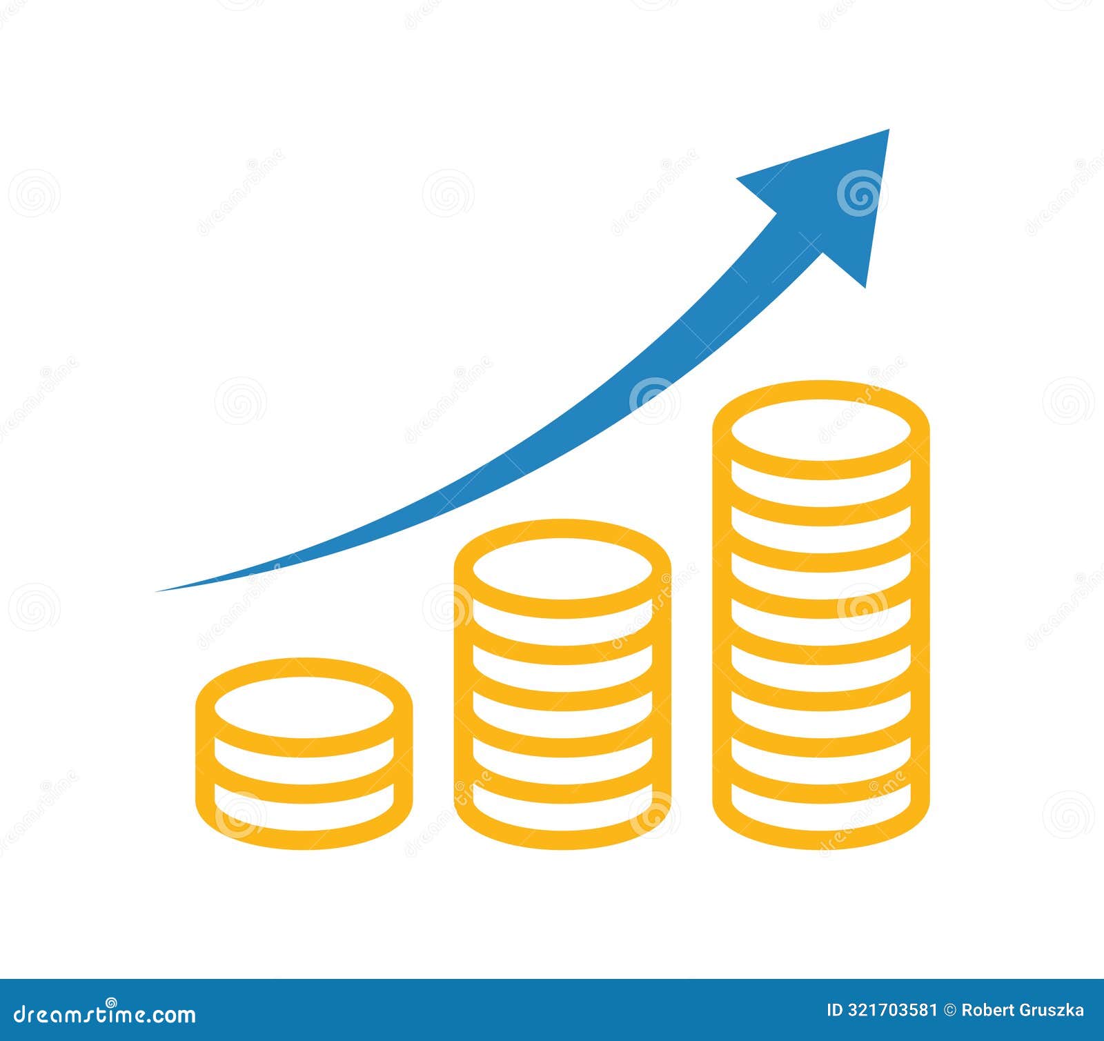 Profit growth chart stock vector. Illustration of vector - 321703581