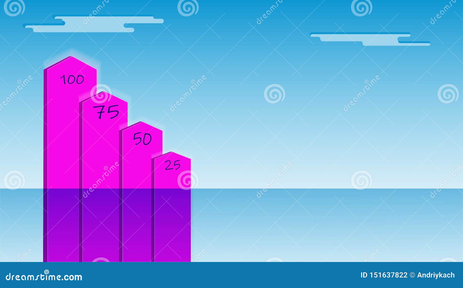 Profit Growth Graph. Visual Revenue Growth in Figures Stock Vector ...