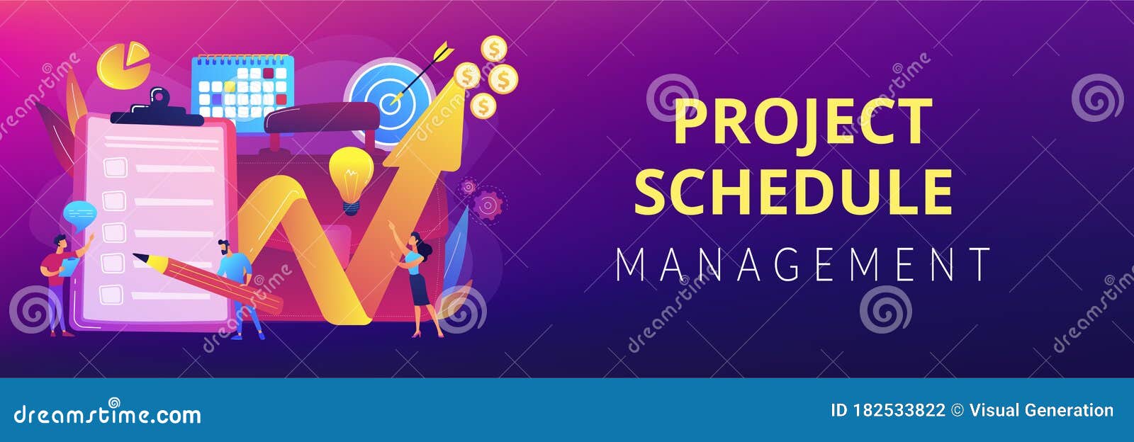 Project Planning Concept Banner Header Stock Vector - Illustration of ...