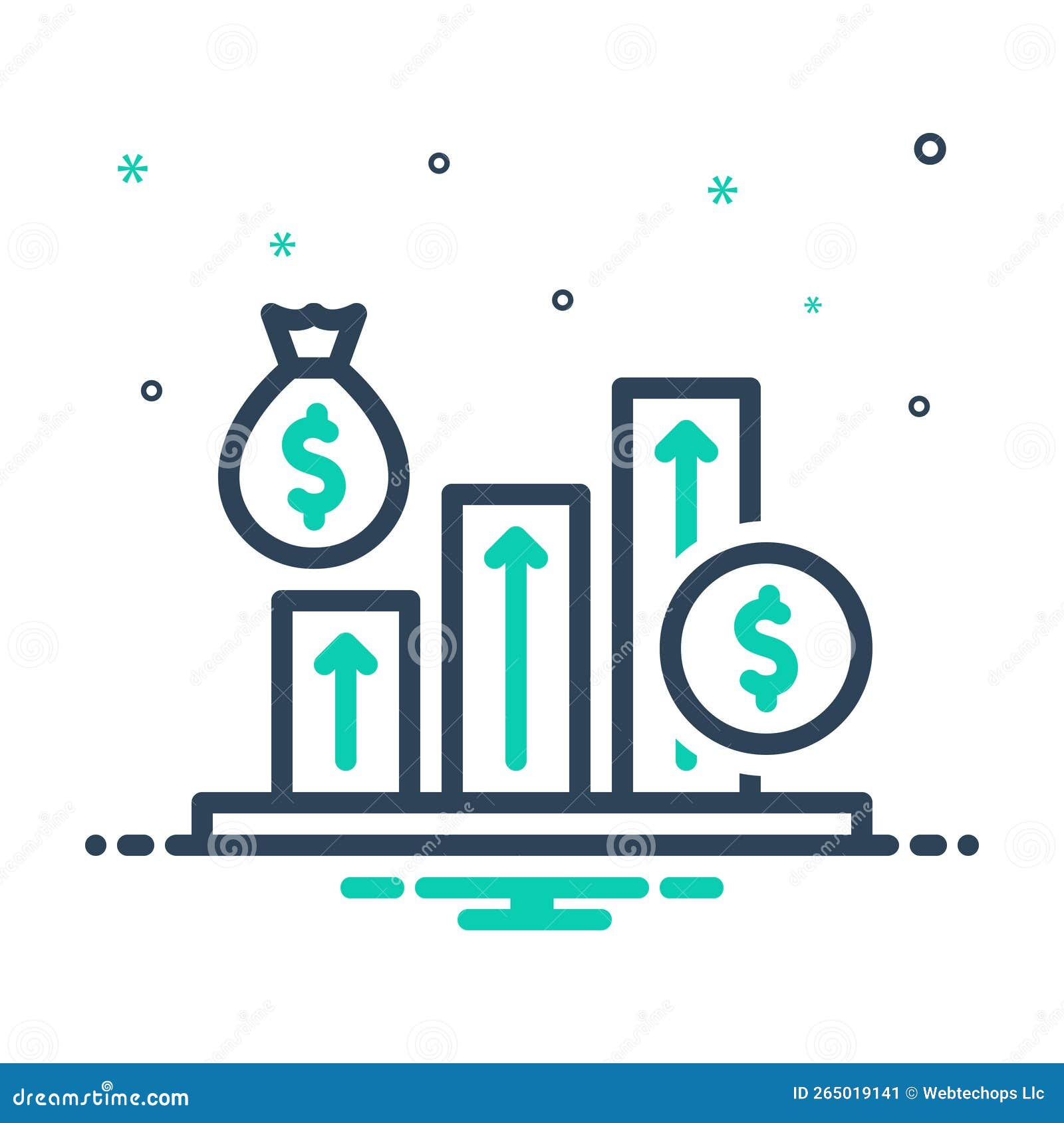 Mix Icon for Profit, Advantage and Gain Stock Vector - Illustration of ...