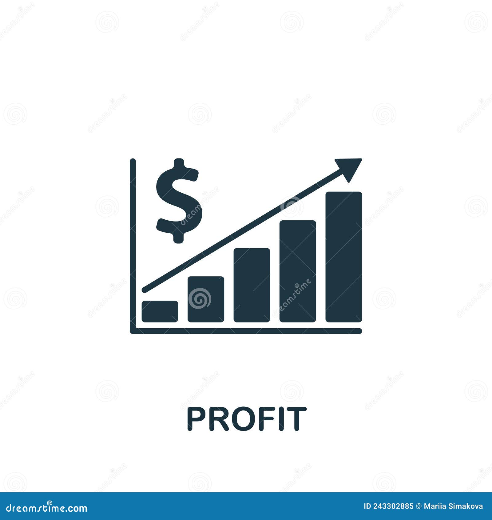 Profit Icon. Monochrome Simple Icon for Templates, Web Design and ...