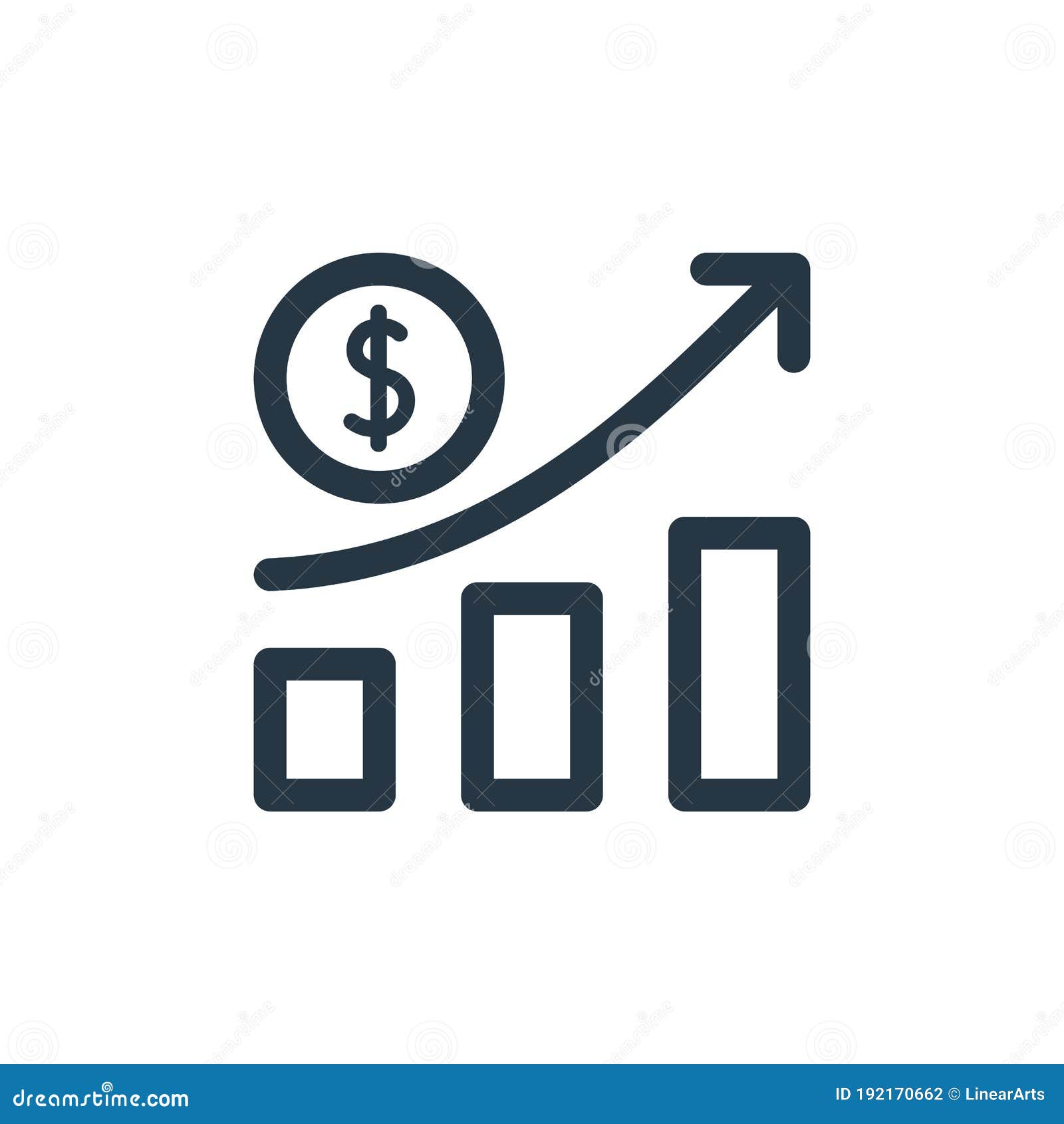 Profit Icon Vector from Business Administration Concept. Thin Line ...