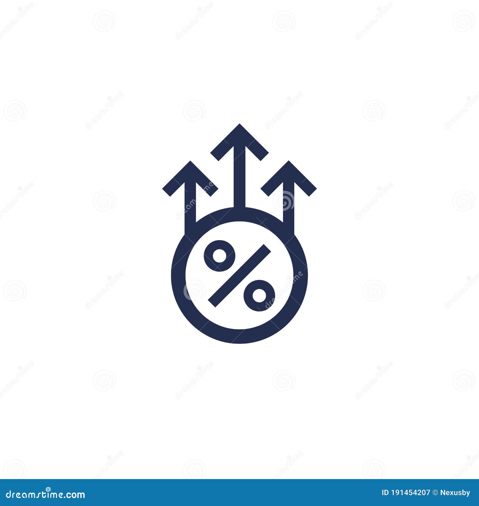 Profit Increase or Growth Icon Stock Illustration - Illustration of ...