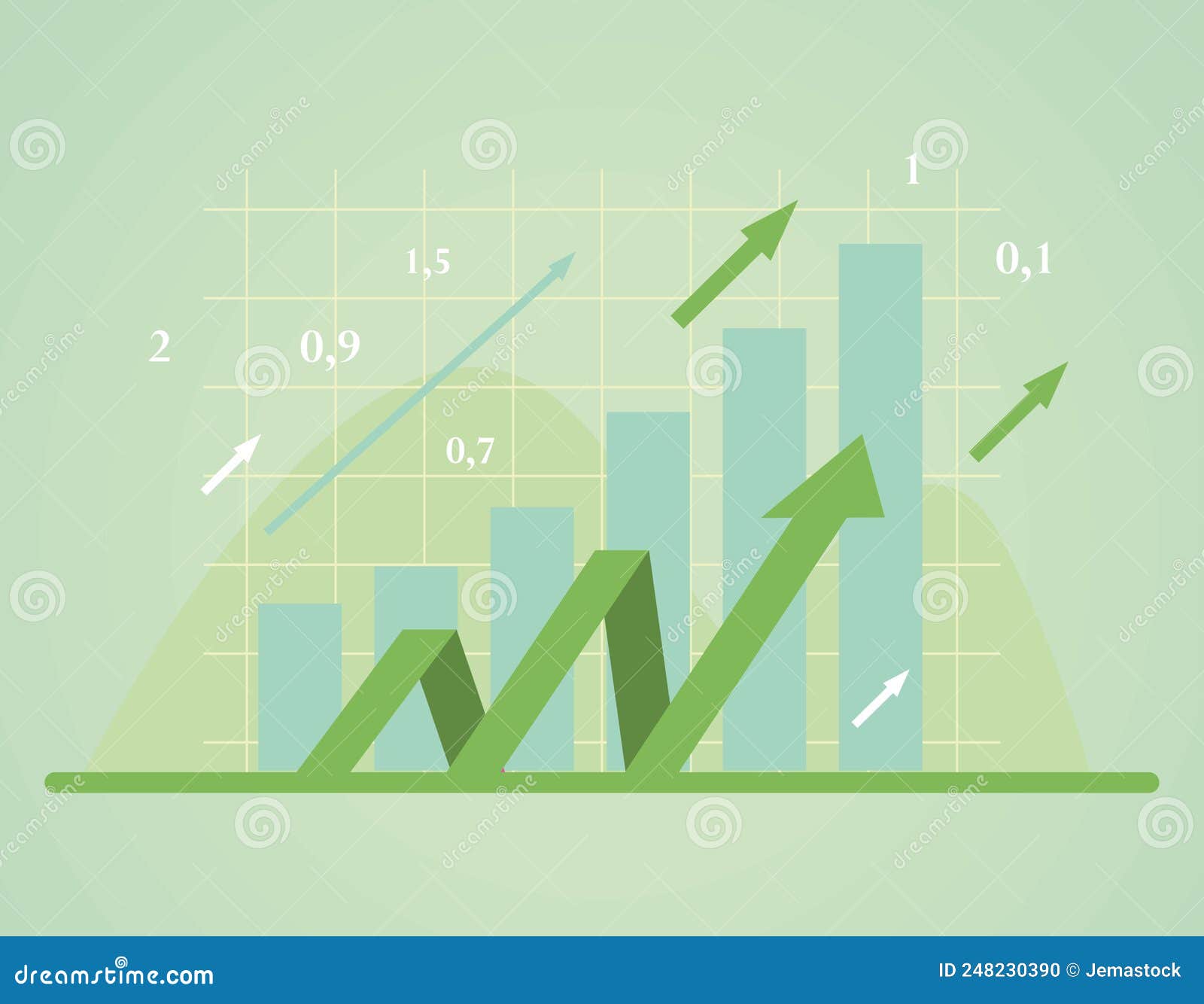 Profit Infographic with Numbers Stock Vector - Illustration of ...