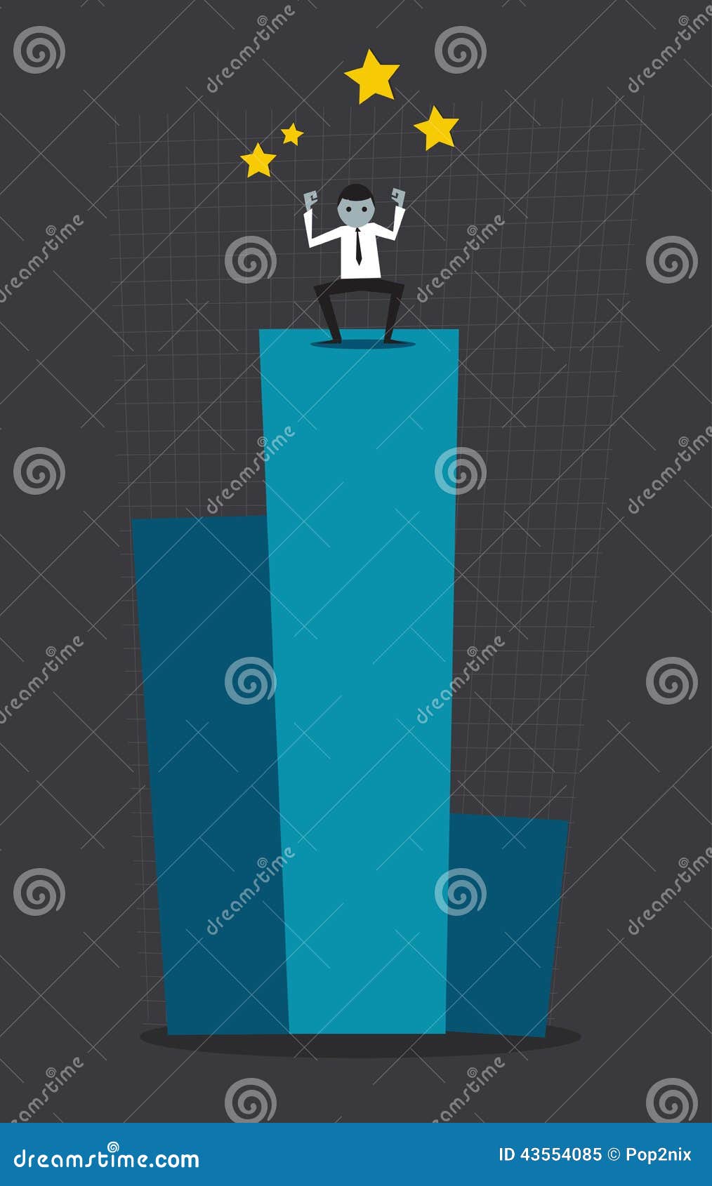 Profit Leader Drawing Concept. Stock Vector - Illustration of leader ...