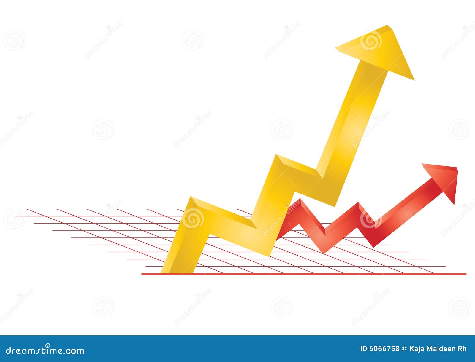 Profit Loss Arrows in Graph Stock Vector - Illustration of direct ...