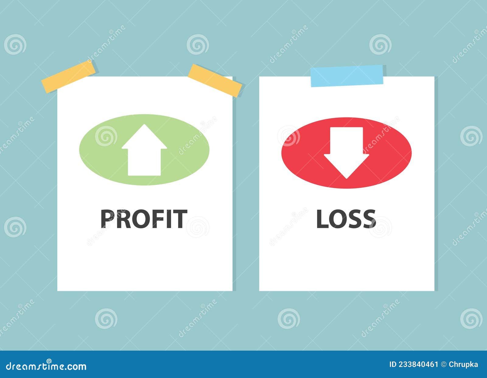 Profit or loss concept stock vector. Illustration of management - 233840461