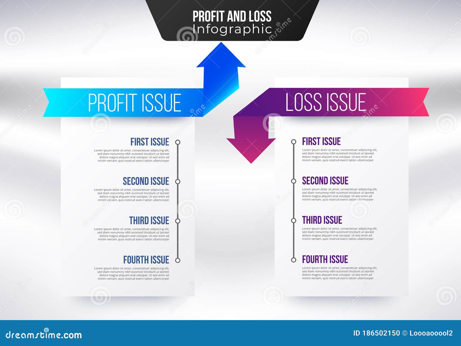 Profit and Loss Infographic Template. Simple Business Presentation ...