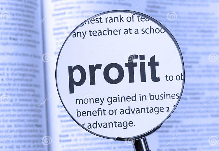 Profit stock photo. Image of single, glass, profit, magnifying - 46669334