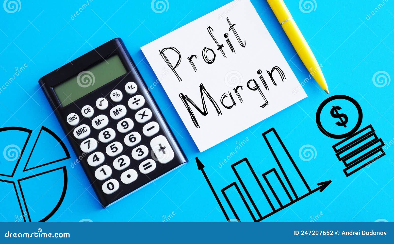 Profit Margin is Shown Using the Text Stock Photo - Image of marketing ...