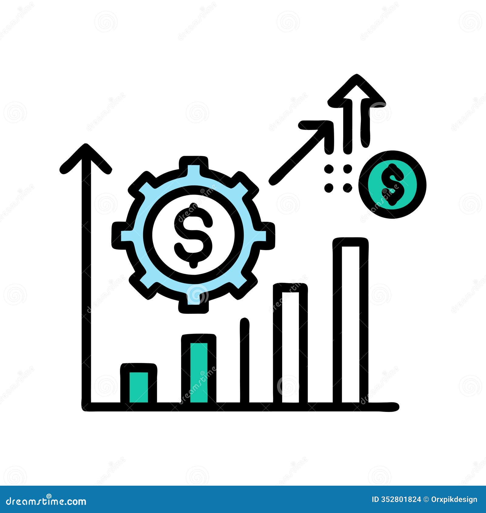 Profit Maximization Icon for Business Strategy Stock Vector ...