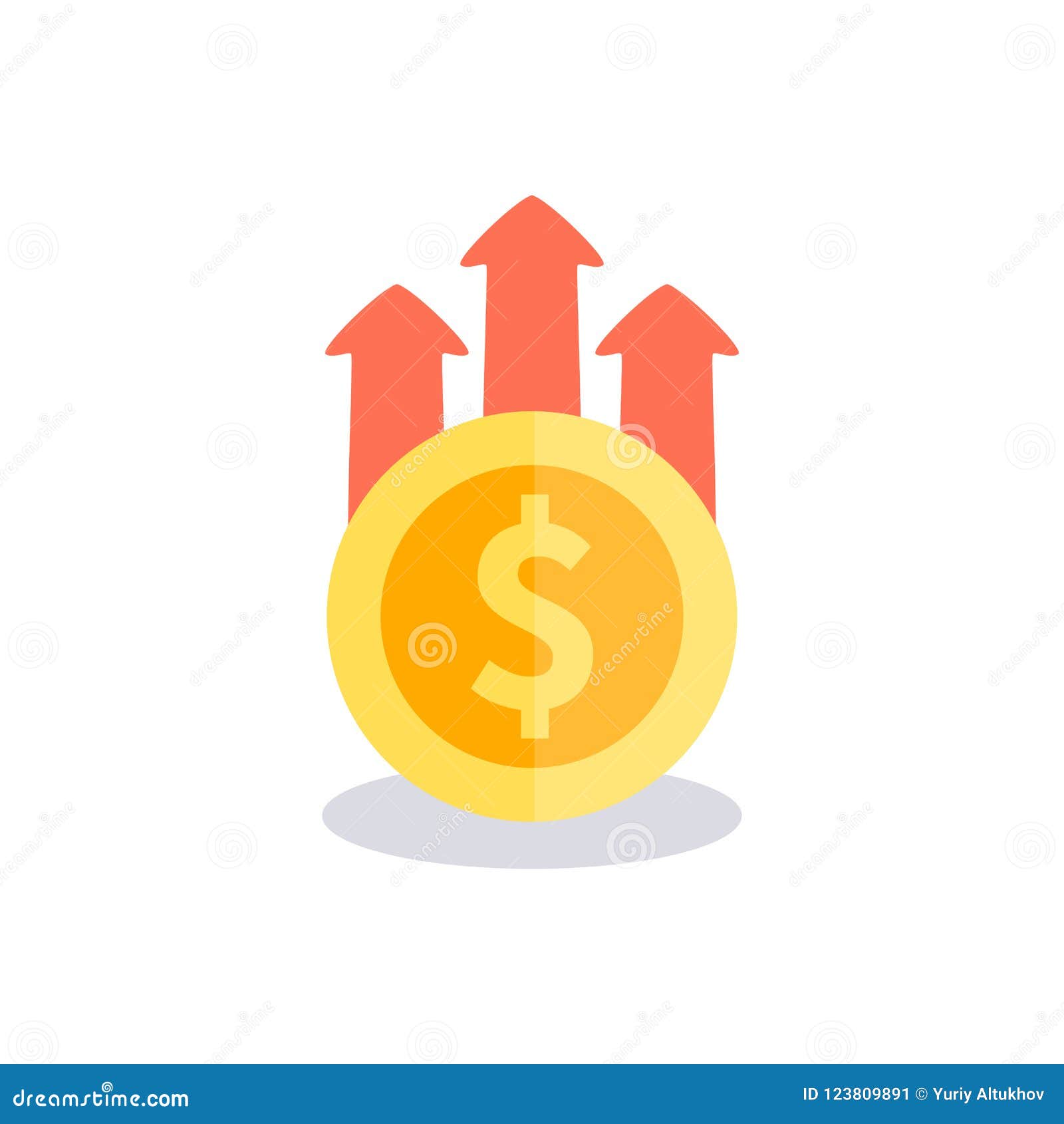 Profit Money Icon. Vector Illustration. Stock Vector - Illustration of ...