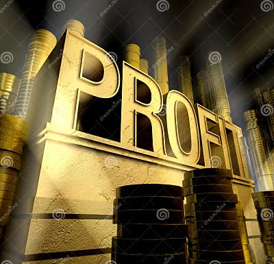 Profit monument stock image. Image of business, gold - 11111007