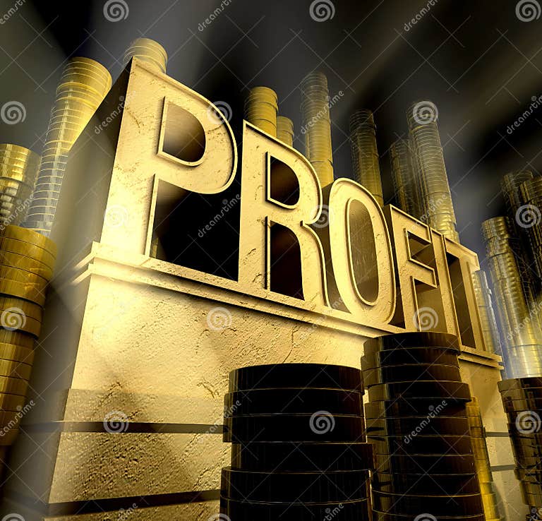 Profit monument stock image. Image of business, gold - 11111007