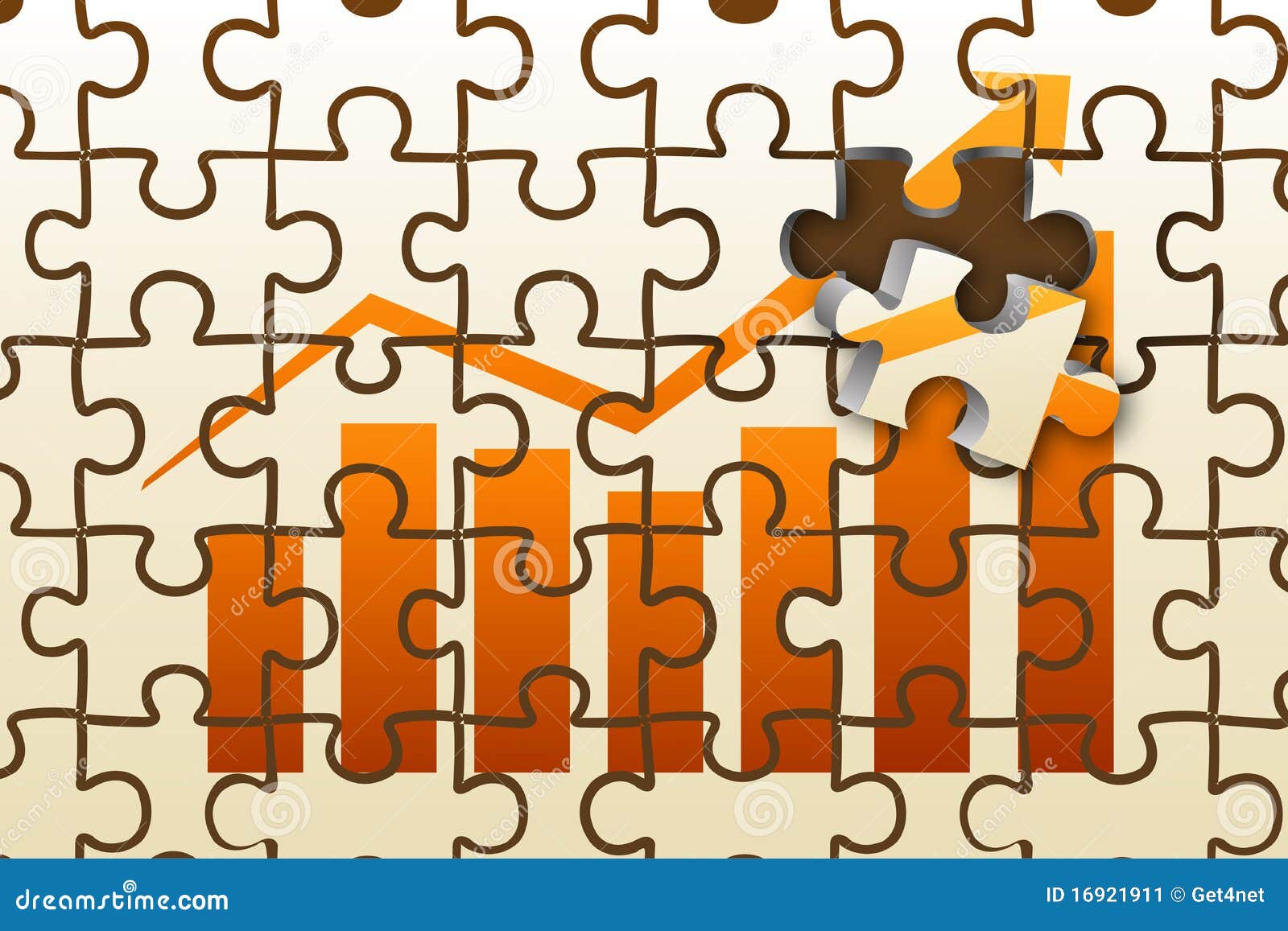 Profit puzzle stock illustration. Illustration of attach - 16921911