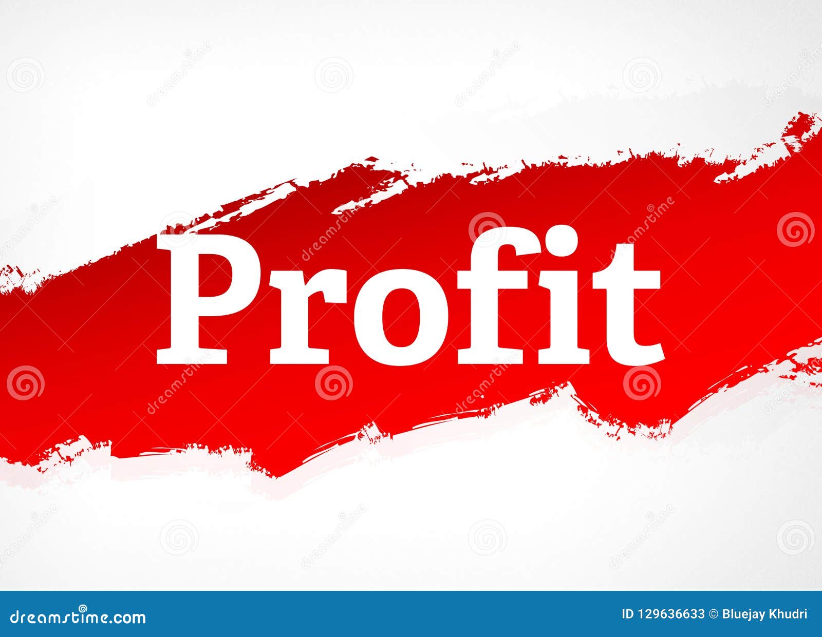 Profit Red Brush Abstract Background Illustration Stock Illustration ...