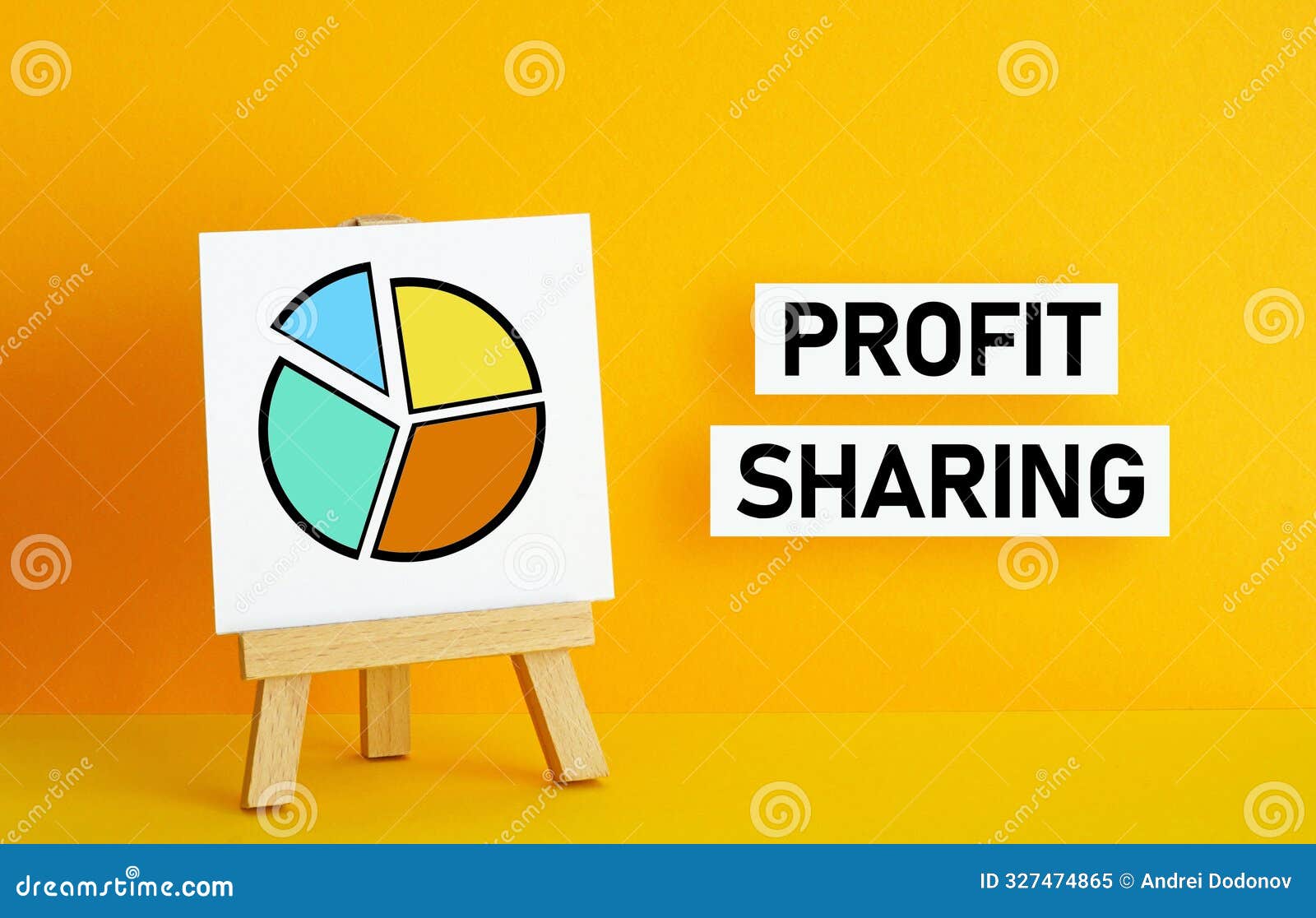 Profit Sharing is Shown Using the Text Stock Image - Image of corporate ...
