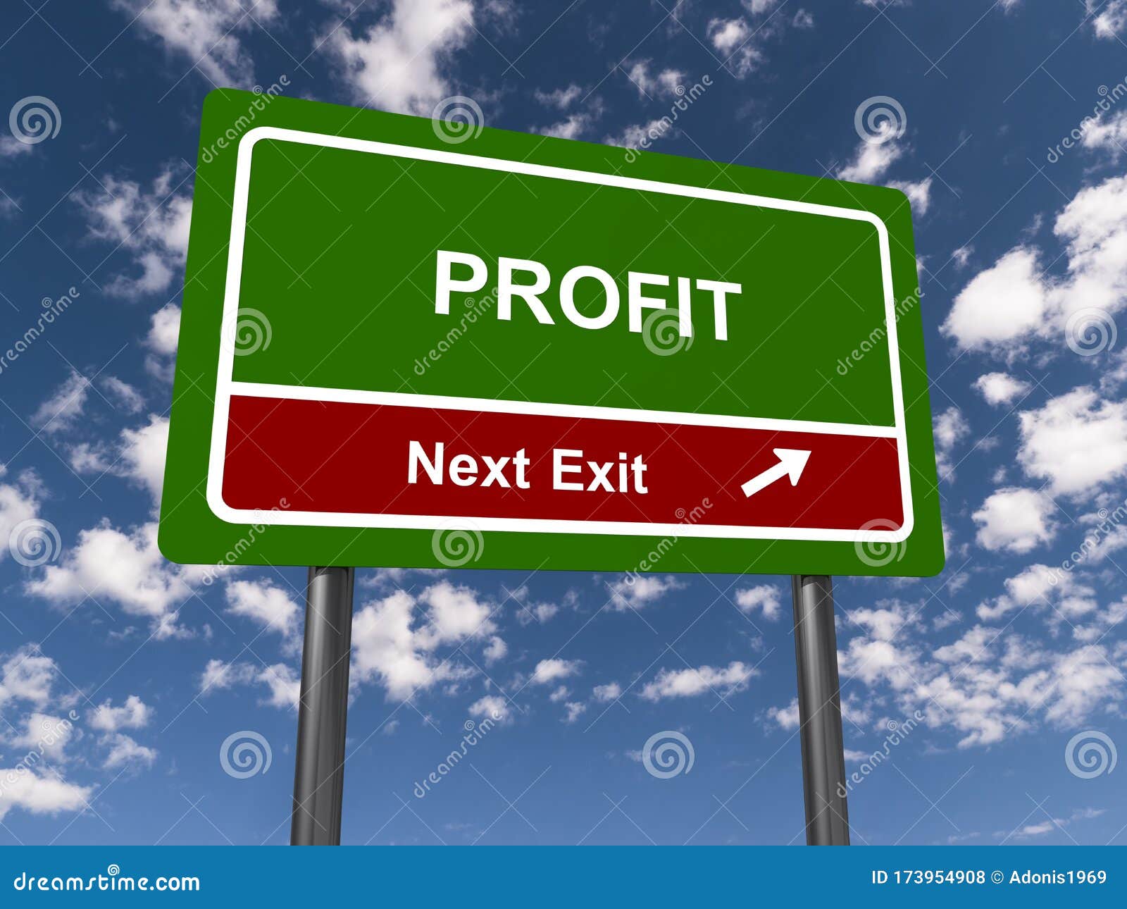 Profit traffic sign stock photo. Image of choose, businessman - 173954908