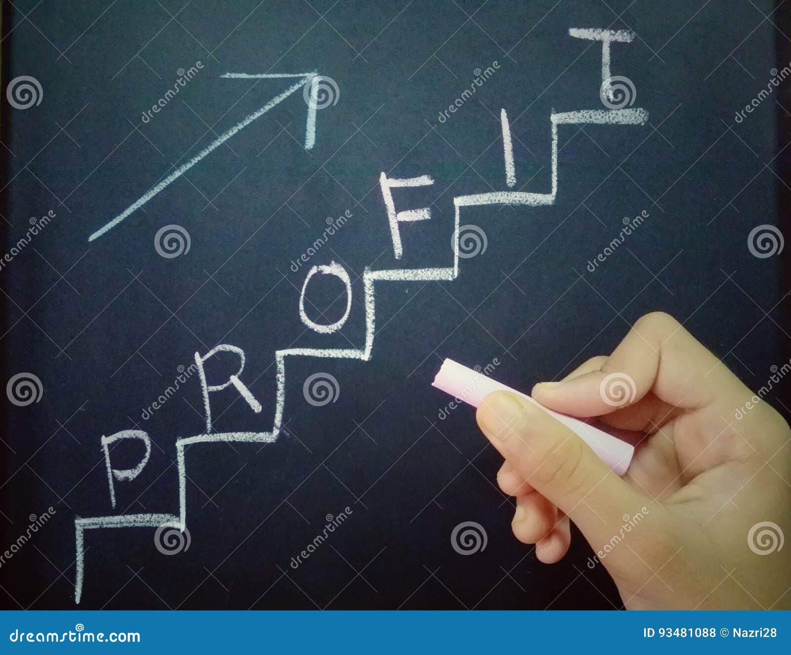 Profit up stairs stock photo. Image of climbing, spelling - 93481088